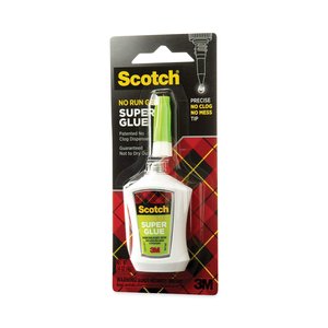 Scotch-brite Super Glue No-Run Gel with Precision Applicator - MMMAD125 ...
