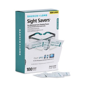 Bausch & Lomb Sight Savers Pre-Moistened Anti-Fog Tissues with Silicone ...