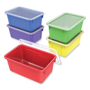 Storex Cubby Bins with Clear Lids - STX62406E05C - Shoplet.com