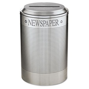 Rubbermaid Silhouette Paper Recycling Receptacle - RCPDRR24PSM ...