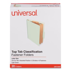 Universal Six-Section Classification Folders - UNV10407 - Shoplet.com