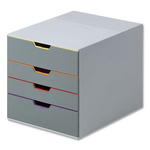 Durable VARICOLOR Stackable Plastic Drawer Box - DBL760427 - Shoplet.com