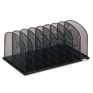 Safco Onyx Mesh Desk Organizer with Upright Sections - SAF3253BL ...