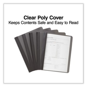 Universal Clear Front Report Cover with Fasteners - UNV56116 - Shoplet.com