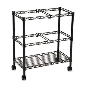 Safco Two-Tier Rolling File Cart - SAF5278BL - Shoplet.com