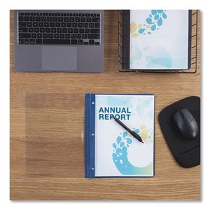 Universal Clear Front Report Cover with Fasteners - UNV56116 - Shoplet.com