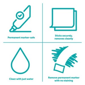 Post-it Easy Erase Permanent Marker Whiteboard Surface - MMMEE6X4 ...