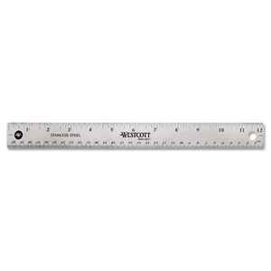 Westcott Stainless Steel Office Ruler With Non Slip Cork Base ...