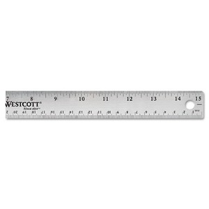 Westcott Stainless Steel Office Ruler With Non Slip Cork Base ...