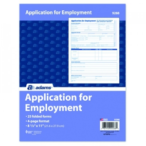 Adams Application For Employment - 4 Sided - Folded - ABF9288ABF ...