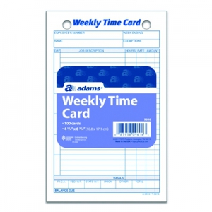 Adams Weekly Time Card - ABF9616ABF - Shoplet.com