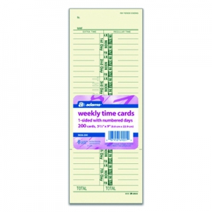 Adams Time Card - ABF9656200 - Shoplet.com