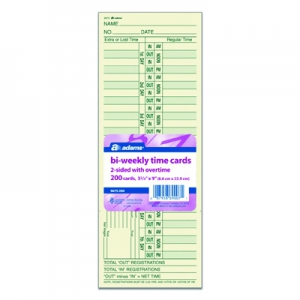 Adams Bi-Weekly Time Card - Numbered Days - ABF9675200 - Shoplet.com