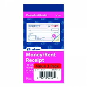 Adams Money/Rent Receipt - ABFDC25013 - Shoplet.com