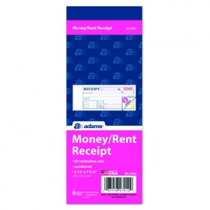 Adams Money/Rent Receipt Book-Multiple Parts - ABFDC2701 - Shoplet.com