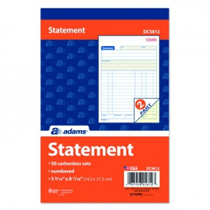 Adams Statement Book - ABFDC5812 - Shoplet.com