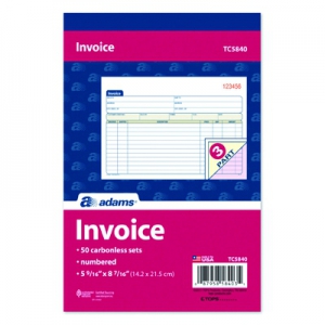 Adams Invoice Book - ABFTC5840 - Shoplet.com