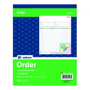 Adams Sales Order Book - ABFTC8100 - Shoplet.com