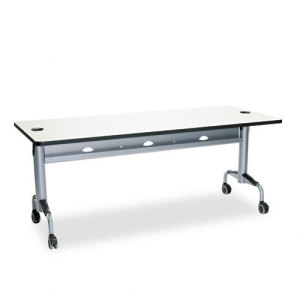 Bretford Here flip top training room table - BREHFL3072GM - Shoplet.com