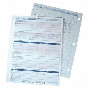 Adams Double-Sided Employment Application Forms - ABF9661 - Shoplet.com