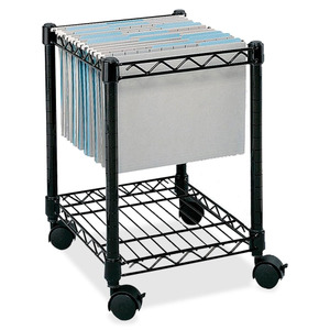 Safco Compact Mobile File Cart - SAF5277BL - Shoplet.com