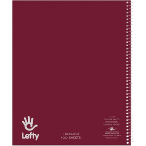 Roaring Spring Lefty 1 Subject College Ruled Left Handed Spiral ...