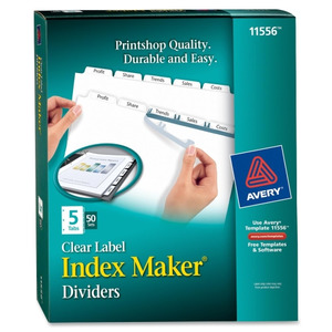 Avery Index Maker Index Divider - AVE11556 - Shoplet.com
