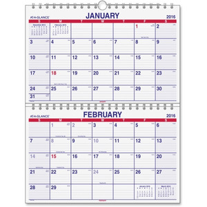 At-A-Glance Look Forward Monthly Wall Calendar - AAGPMLF928 - Shoplet.com