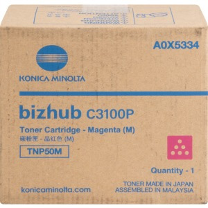 Konica Minolta TNP50M Original Laser Toner Cartridge - Magenta - 1 Each ...