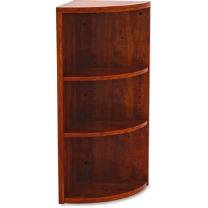 Lorell Essentials Series Cherry Laminate Corner Bookcase - LLR69890 ...