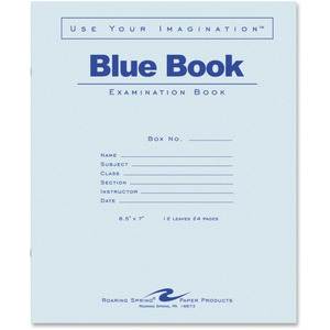 Roaring Spring Wide-ruled Blue Examination Book - ROA77513EA - Shoplet.com
