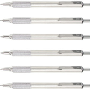 Zebra Pen STEEL 7 Series F-701 Retractable Ballpoint Pen - ZEB29411BX ...
