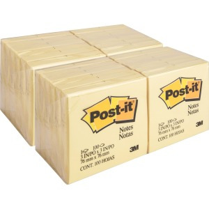 Post-it Notes Original Notepads - MMM654YWBD - Shoplet.com