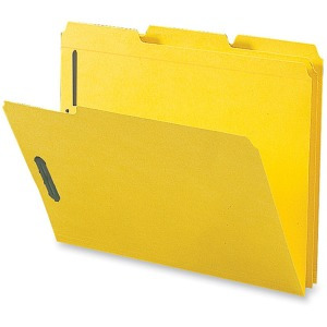 Business Source 1/3 Tab Cut Letter Recycled Fastener Folder - BSN17270 ...
