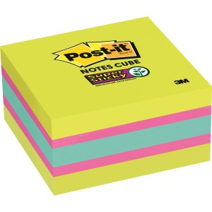 Post-it Super Sticky Notes Cube - MMM2027SSGFA - Shoplet.com