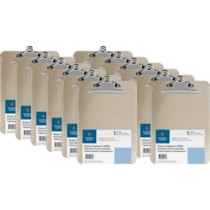 Business Source Spring Clip Plastic Clipboard - BSN01861BX - Shoplet.com