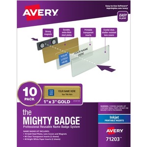 Avery The Mighty Badge by Avery Mighty Badge Professional Reusable Name ...