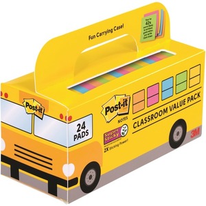 Post-it Super Sticky Notes Bus Cabinet Pack - MMM65424SSBUS - Shoplet.com