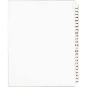 Avery Standard Collated Legal Dividers Style, Letter Size, 201-225 Tab ...