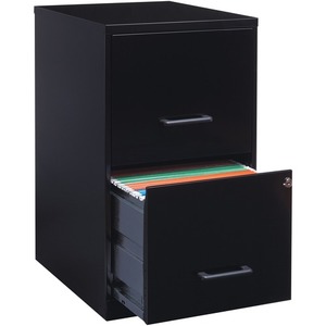 Lorell SOHO 18" 2-Drawer File Cabinet - LLR14341BK - Shoplet.com