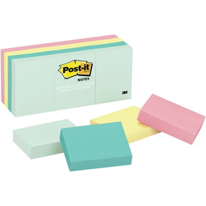 Post-it Notes - Beachside Caf Color Collection - MMM653AST - Shoplet.com