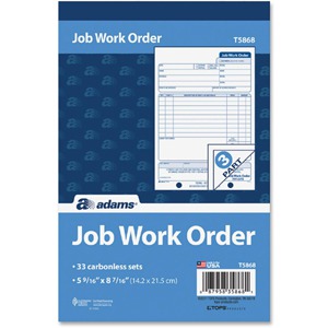 Cardinal Job Work Order Book - ABFT5868 - Shoplet.com