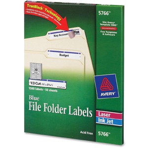 Avery TrueBlock File Folder Labels - AVE5766 - Shoplet.com