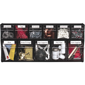 Deflecto Tilt Bin Interlocking Multi-Bin Storage Organizer - DEF20504OP ...
