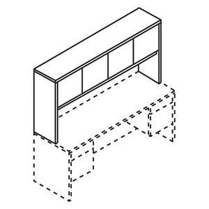 HON 10500 Series Stack-On Hutch 4 Doors - HON10534NN - Shoplet.com