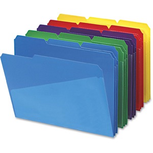 Smead Color Top Tab Poly Slash Pocket Folders - SMD10540 - Shoplet.com