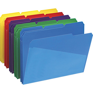 Smead Color Top Tab Poly Slash Pocket Folders - SMD10540 - Shoplet.com