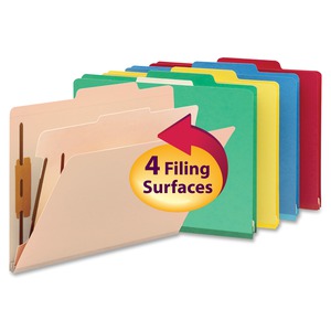 Smead 2/5 Tab Cut Letter Recycled Classification Folder - SMD13700 ...