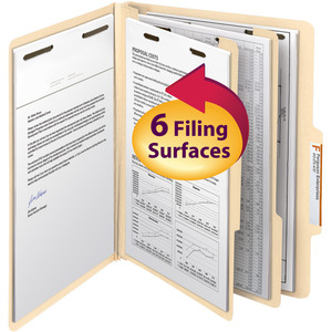 Smead 2/5 Tab Cut Letter Recycled Classification Folder - SMD14000 ...