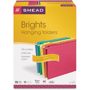 Smead Colored Hanging Folders with Tabs - SMD64059 - Shoplet.com